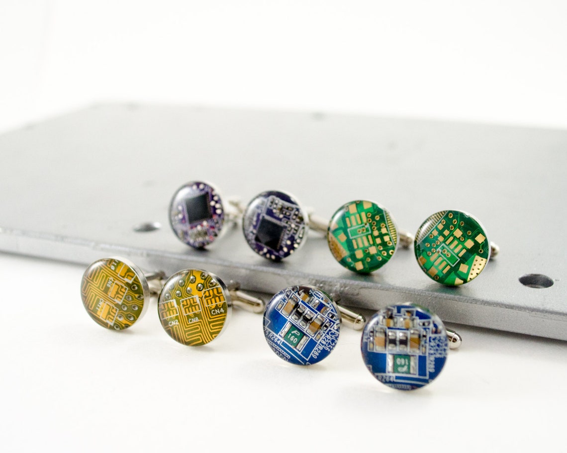 Circuit Board Cuff Links Groomsmen Sets, Computer Jewelry, Wedding ...