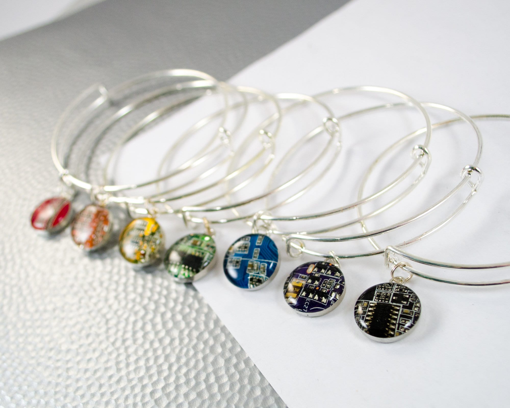 Recycled Circuit Board Expandable Bracelet, Choose Color, Electrical ...