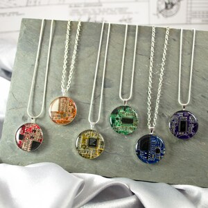Circuit Board Necklaces, Set of 3 for Stocking Stuffers, Engineer Gift ...