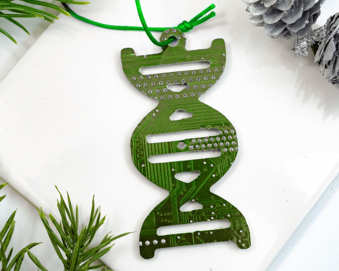 Circuit Board DNA Ornament, Geeky Christmas Ornaments Biologist Gift ...