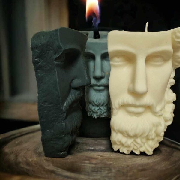 Greek Bust Candle - Etsy