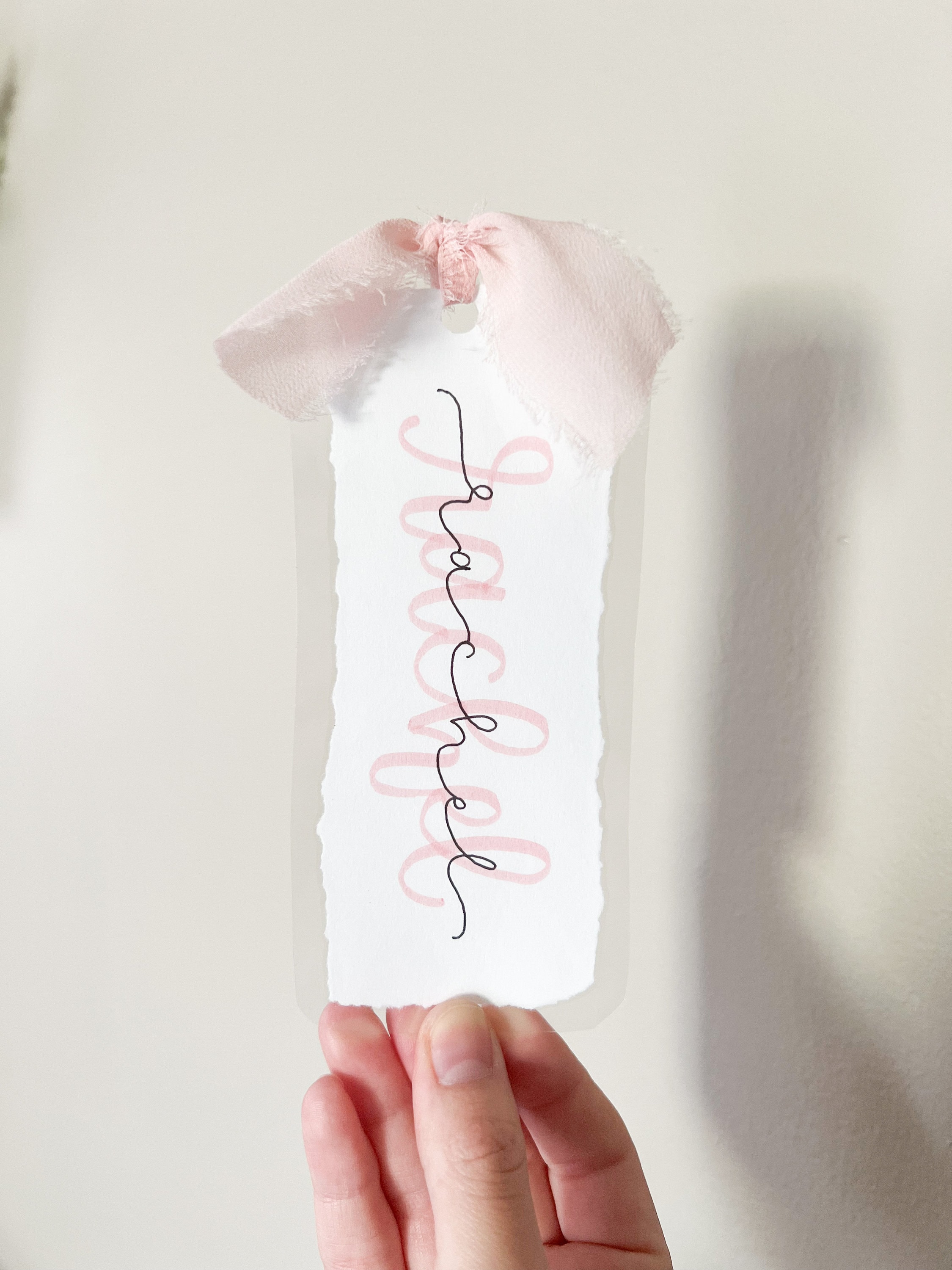Custom Handwritten Laminated Bookmark - Etsy