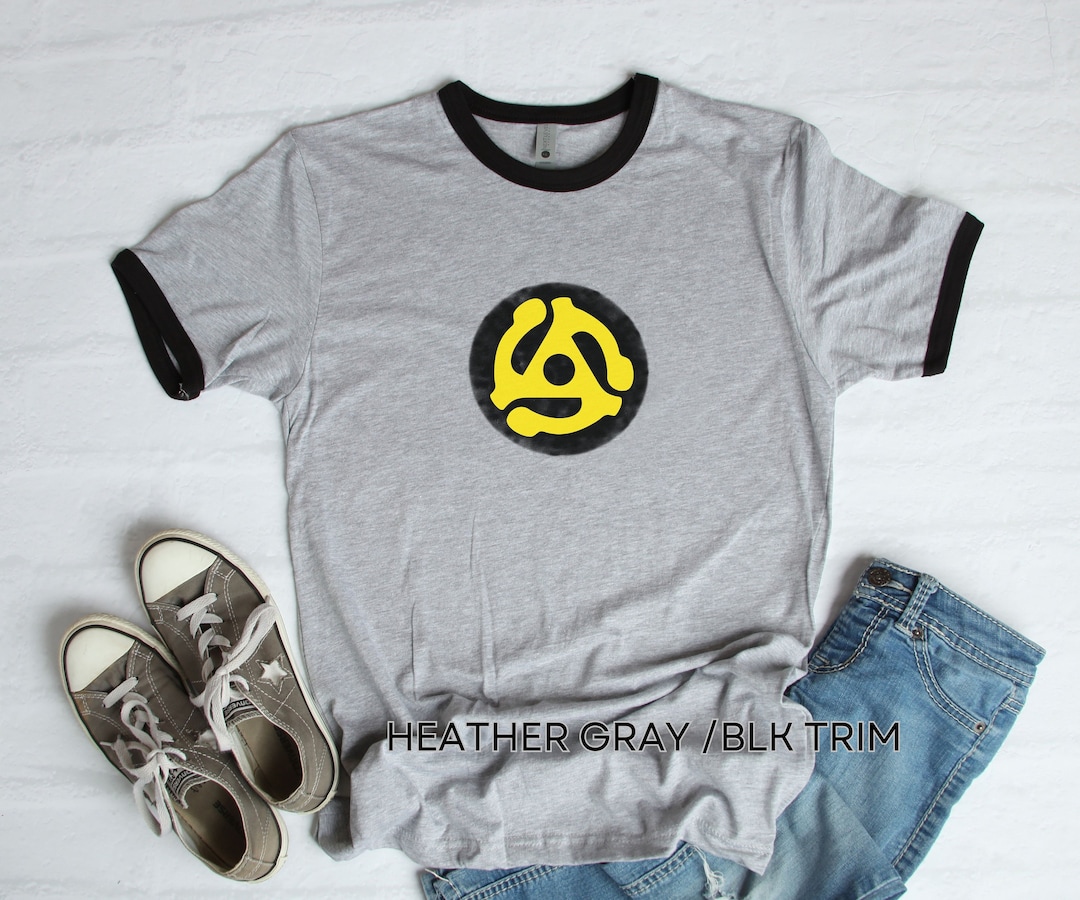 Vinyl Record 45 RPM Adapter Shirt, Cool Retro 1970's Shirt, Record ...