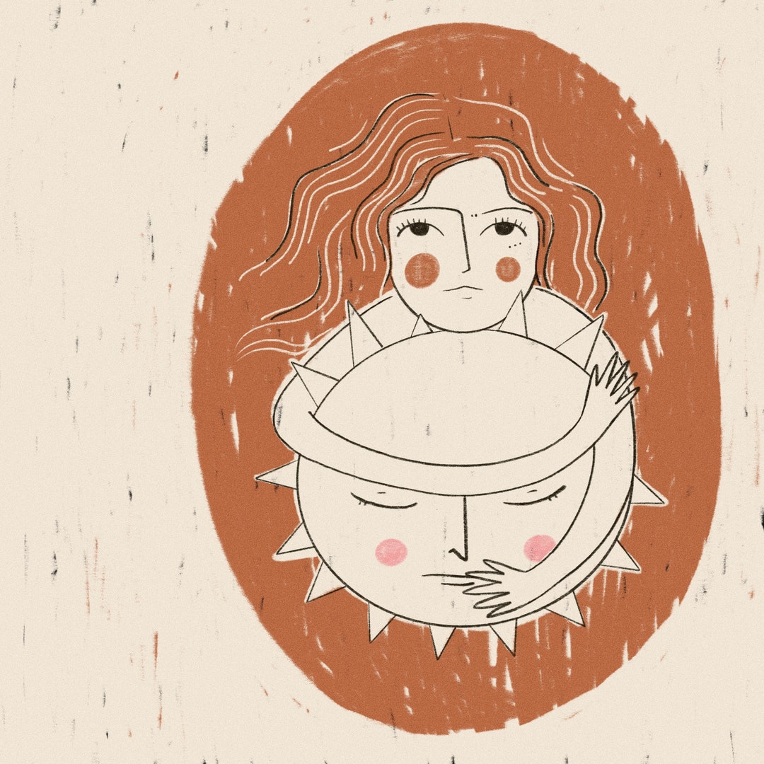 Hug the Sun, Original Art Print, 3 Sizes Available - Etsy