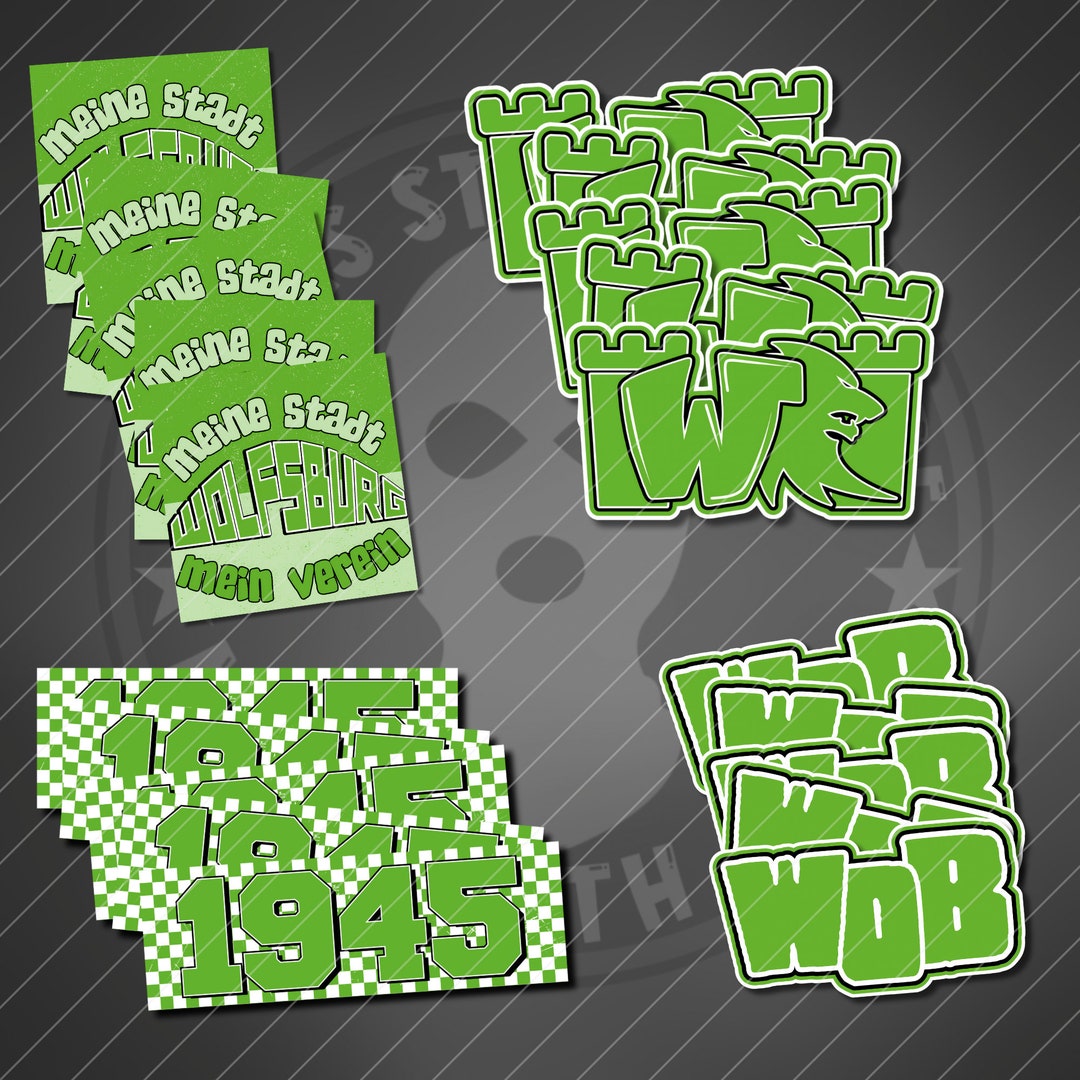 Wolfsburg Stickers 20 Stickers per Set or Individually - Etsy