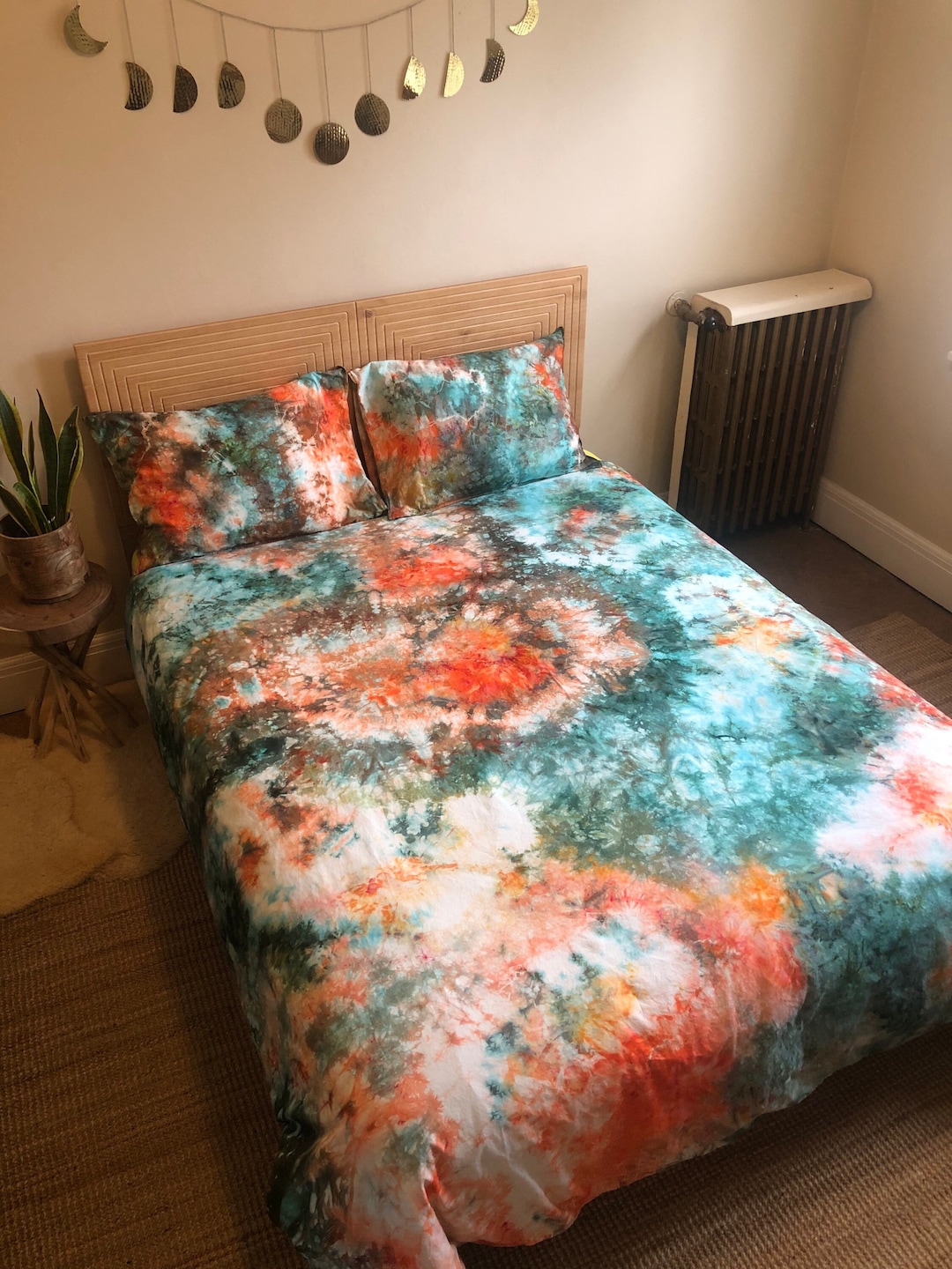 Peaches & Green Tie Dye Bedding Tie Dye Duvet Cover Set or Sheet Set ...