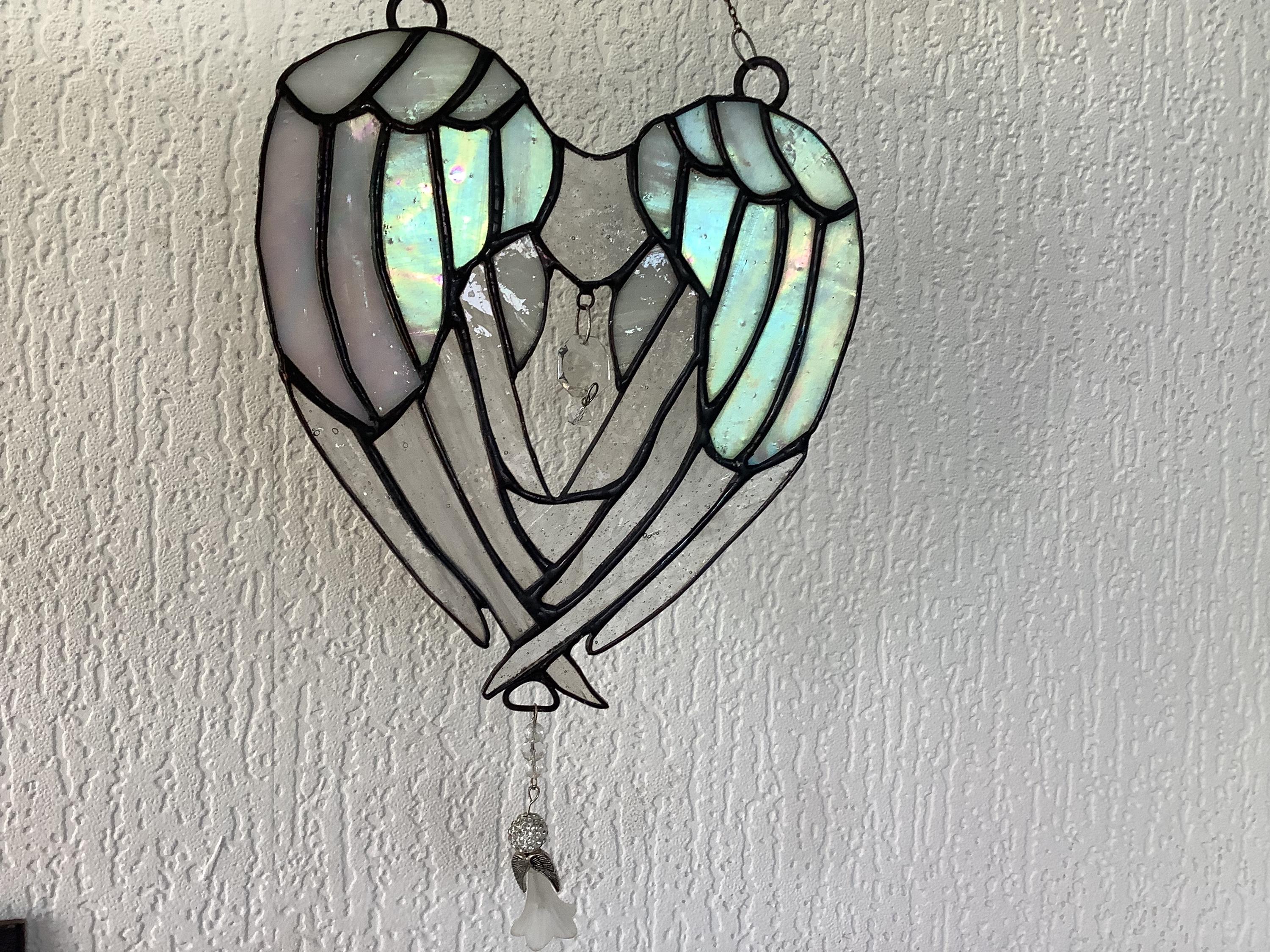Staind Glass, Angel Wings, With Crystals, Hand Made. - Etsy