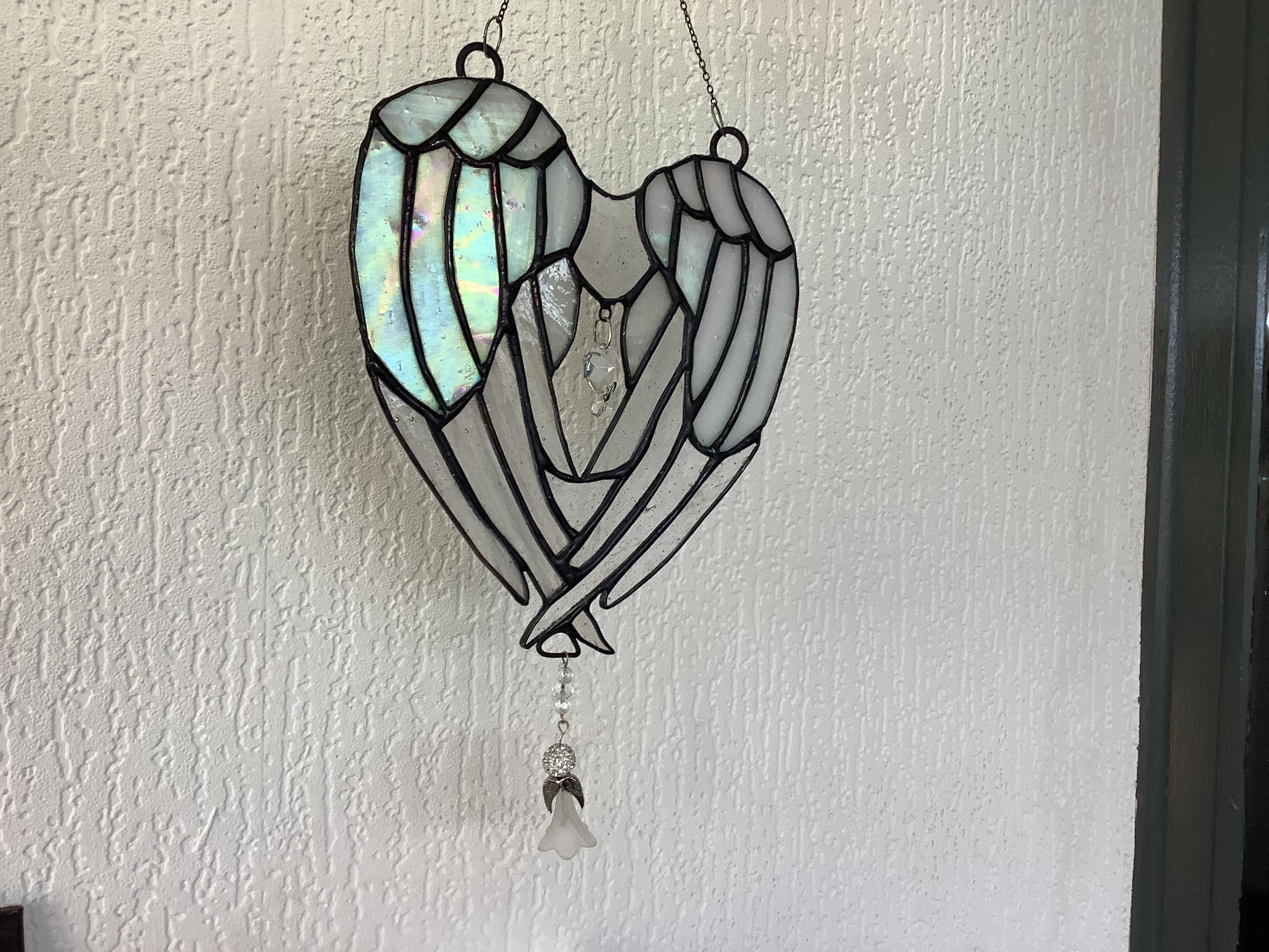 Staind Glass, Angel Wings, With Crystals, Hand Made. - Etsy
