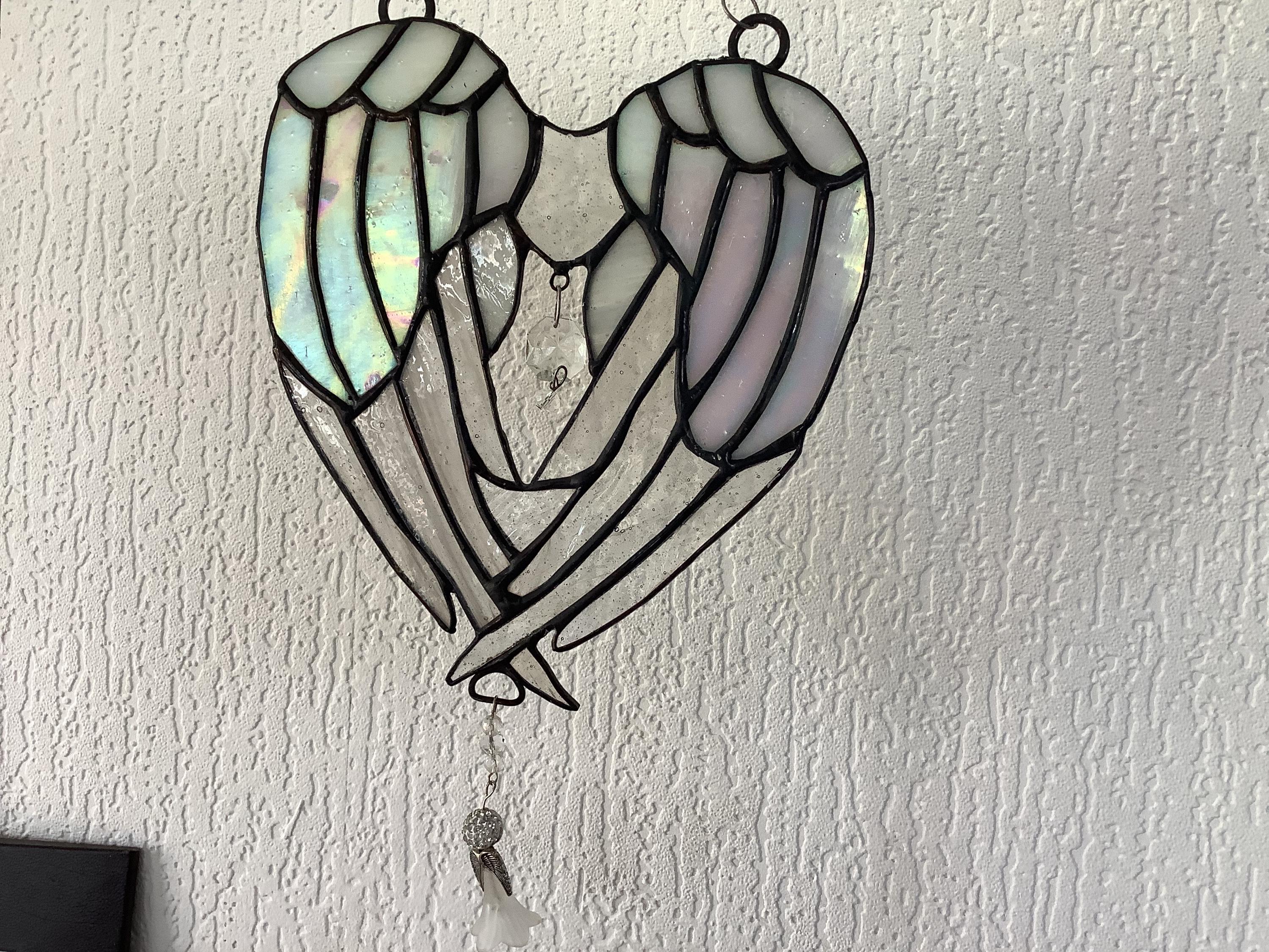 Staind Glass, Angel Wings, With Crystals, Hand Made. - Etsy