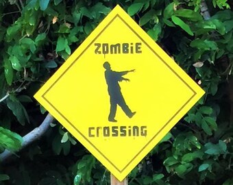 PDF: Caution Zombie Watch Your Step Sign Halloween Crossing Sign Party ...