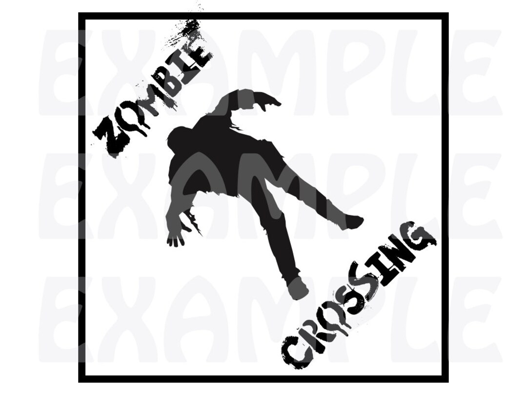 PDF: Zombie Crossing Sign 2 Halloween Crossing Sign Party Warning ...
