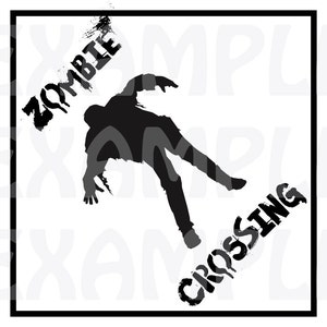 PDF: Zombie Crossing Sign 2 Halloween Crossing Sign Party Warning ...