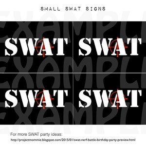 PDF: Printable SWAT Signs Small Medium and Large Black Digital File DIY ...