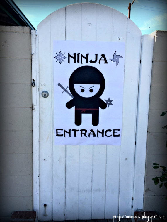 PDF: Ninja "Cute but Fierce" Entrance Sign - Printable Instant Download ...