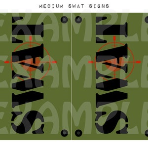 PDF: Printable SWAT Signs Small Medium and Large Green - Etsy