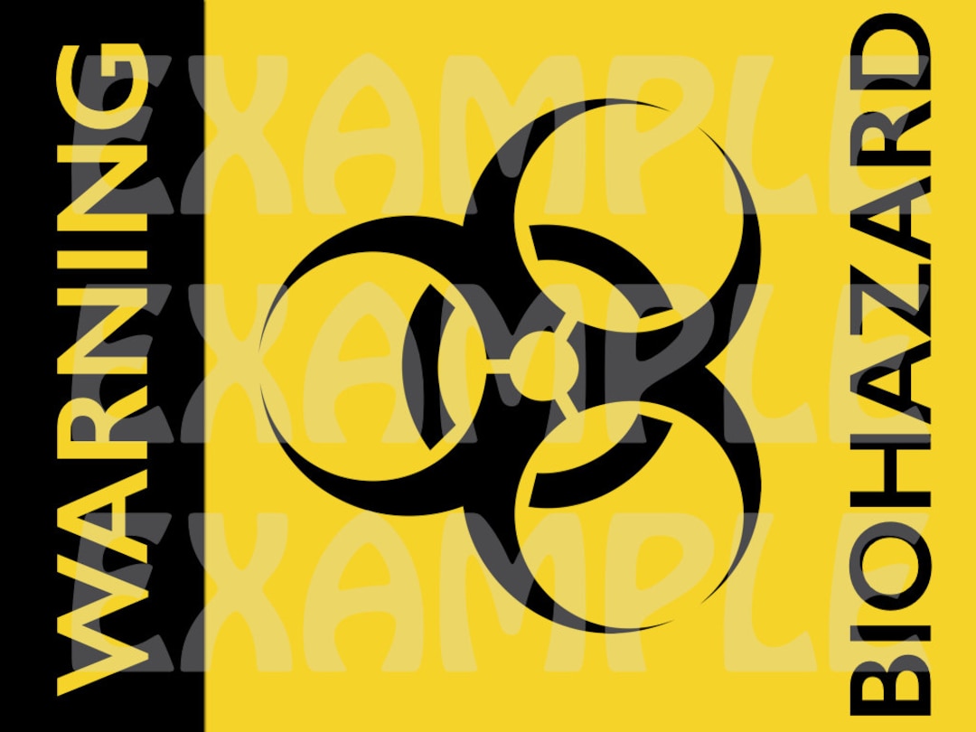 PDF: Warning Biohazard Sign - Printable Halloween Sign Party Warning ...