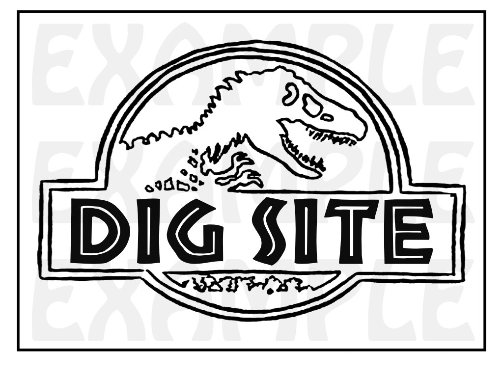 PDF: Dinosaur Dig Site Sign Themed Dinosaur Sign Party Zone - Etsy