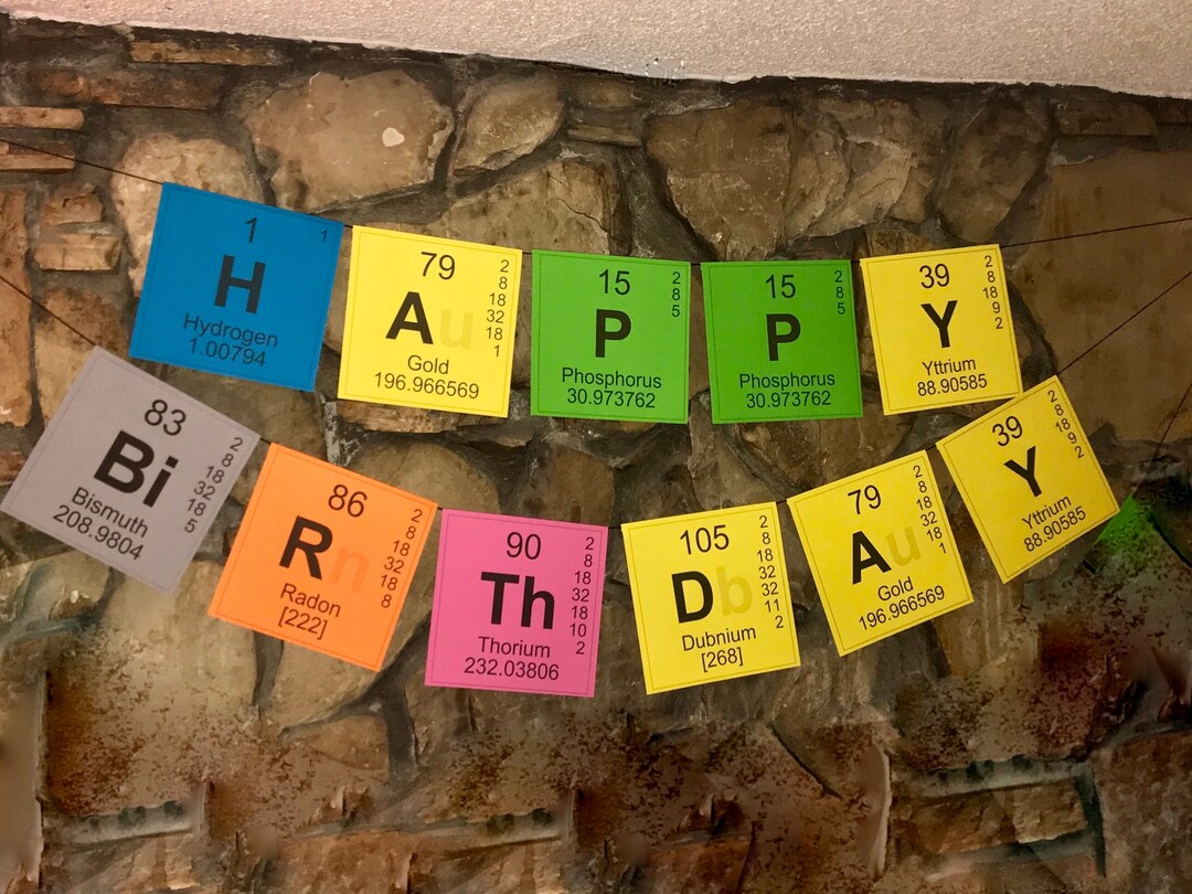 PDF: Periodic Table of Elements Pennant Banner for Chemistry/science ...