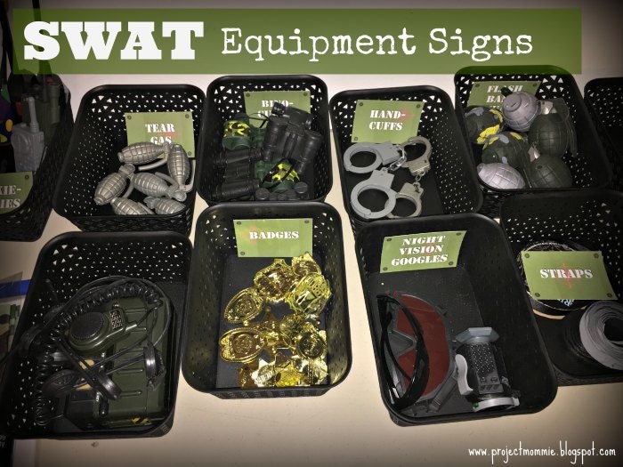 PDF: Printable SWAT Equipment Signs - Set of 20 - Black - Digital File ...