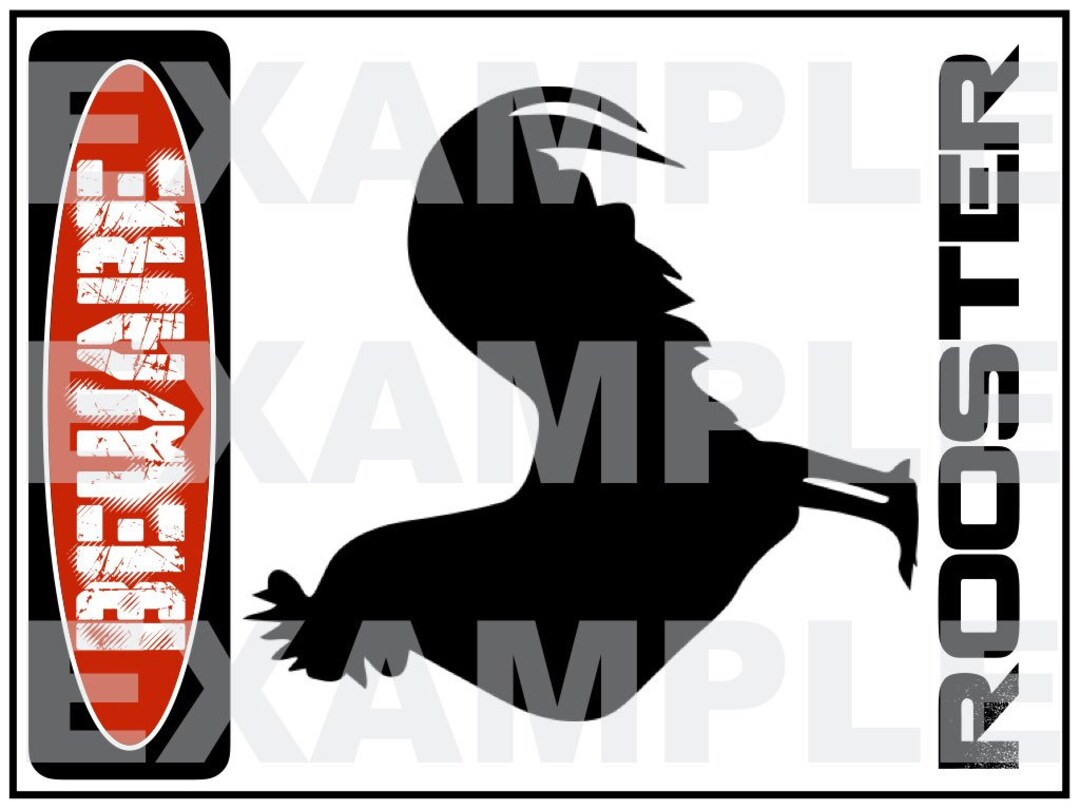 PDF & JPG: BEWARE Rooster Chicken Keep Out Sign Rooster Sign Party ...