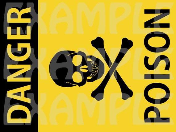 PDF: Danger POISON Sign - Halloween Sign Party Warning Caution Zone ...
