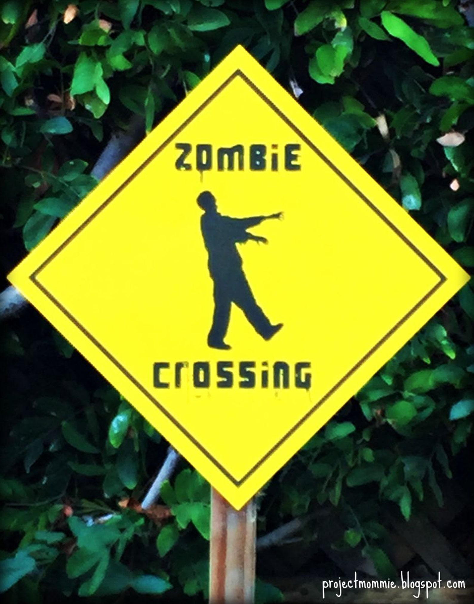 PDF: Zombie Crossing Sign 2 Halloween Crossing Sign Party - Etsy