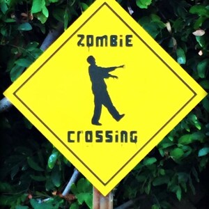 PDF: Zombie Crossing Sign Halloween Crossing Sign Party Warning Caution ...