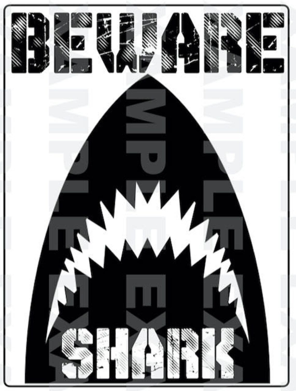 PDF: Beware Shark Party Sign Beware Shark | Etsy