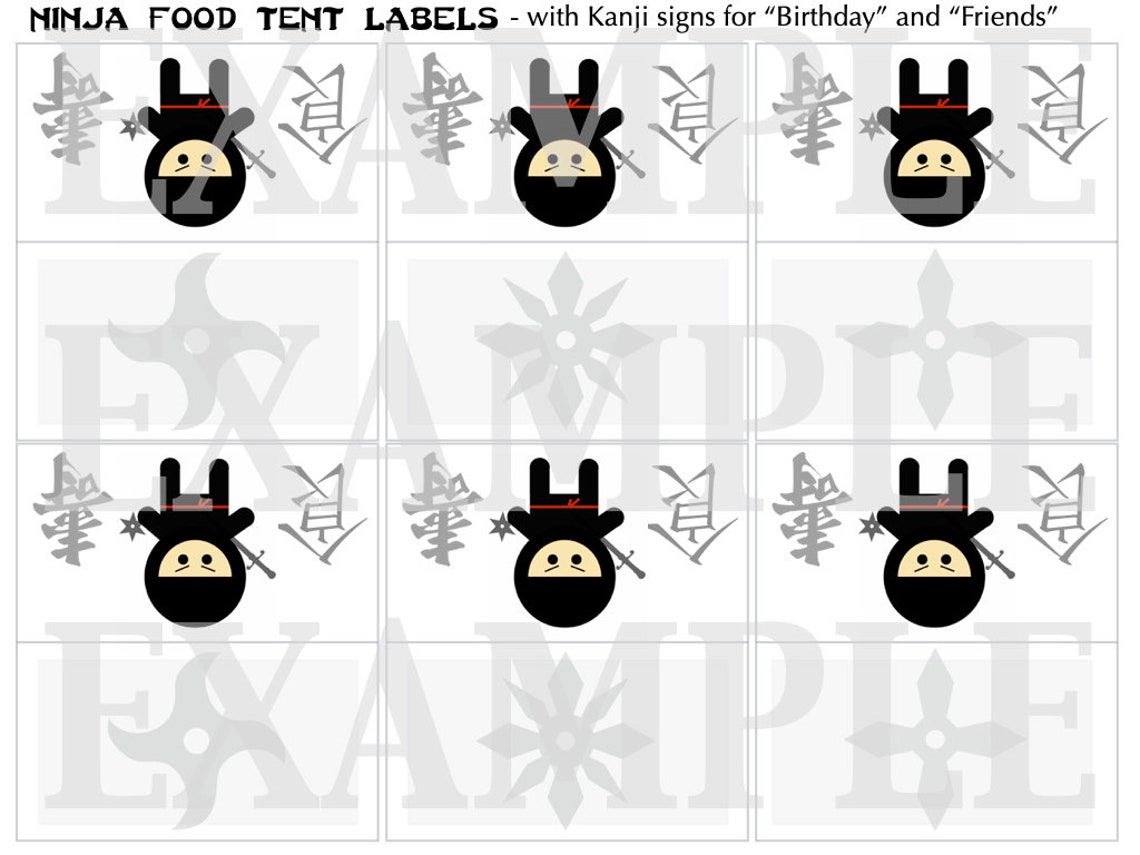 PDF: cute but Fierce Ninja Party Package - Etsy