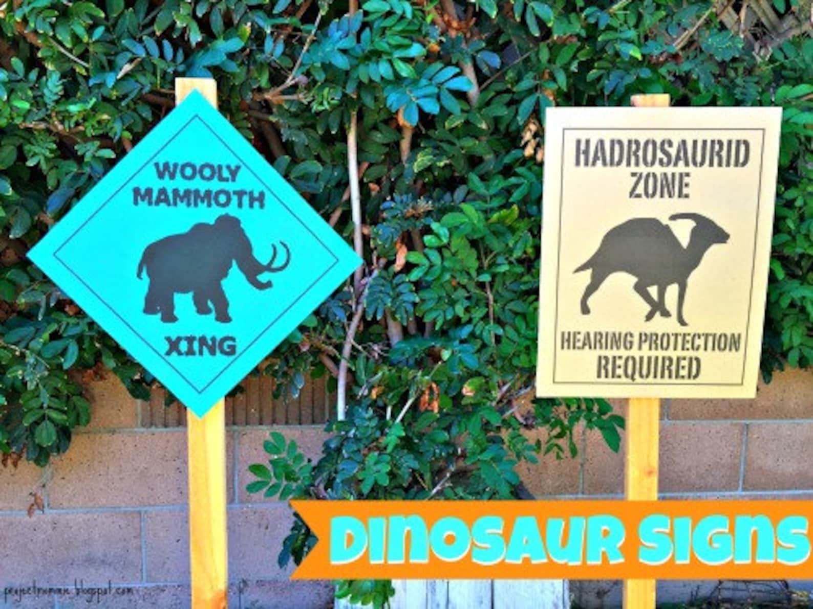 PDF: Wooly Mammoth Crossing Sign Dinosaur Themed Party - Etsy