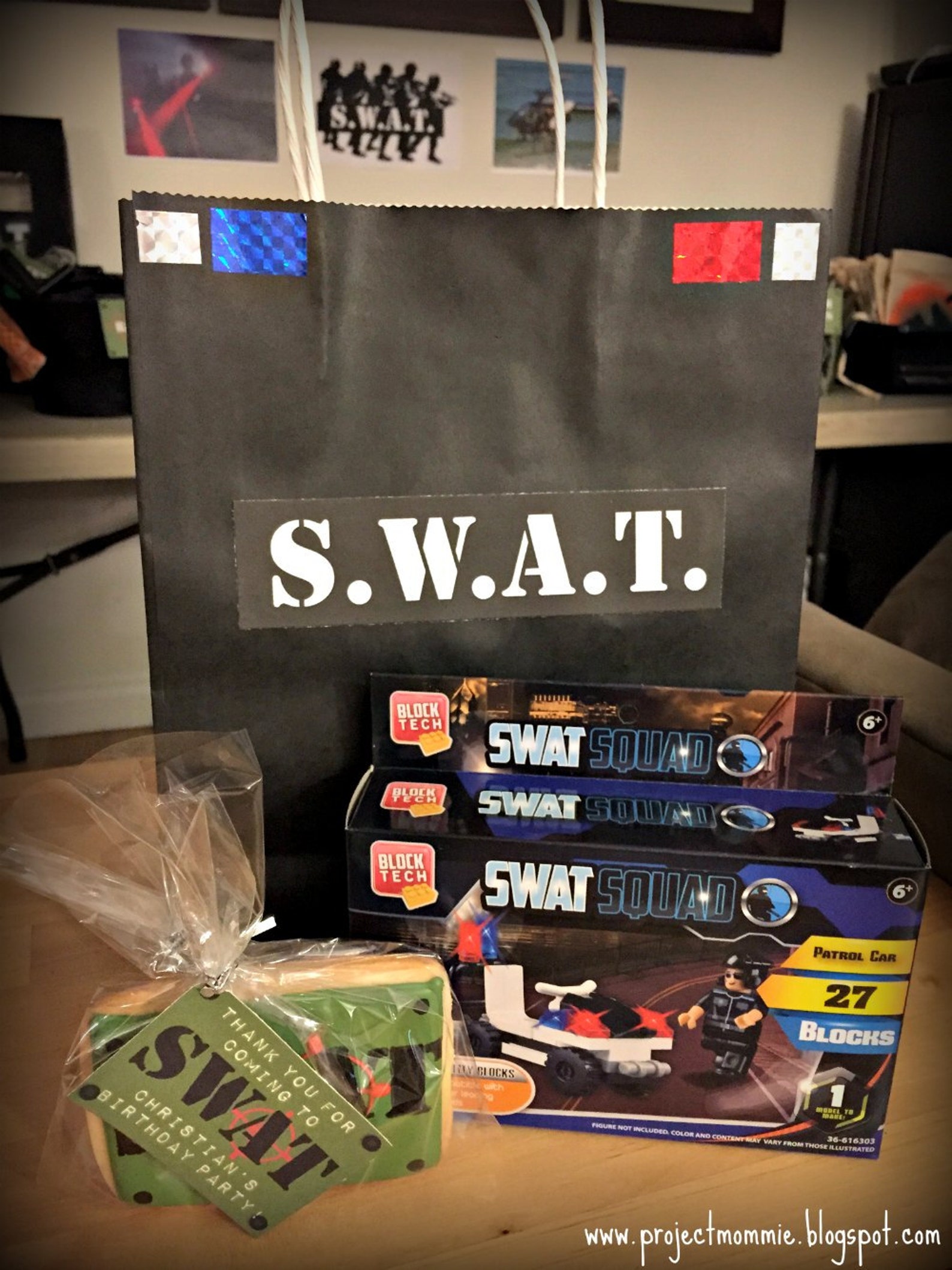 PDF: SWAT Party Tags or Stickers - Black - Digital File DIY Printable ...
