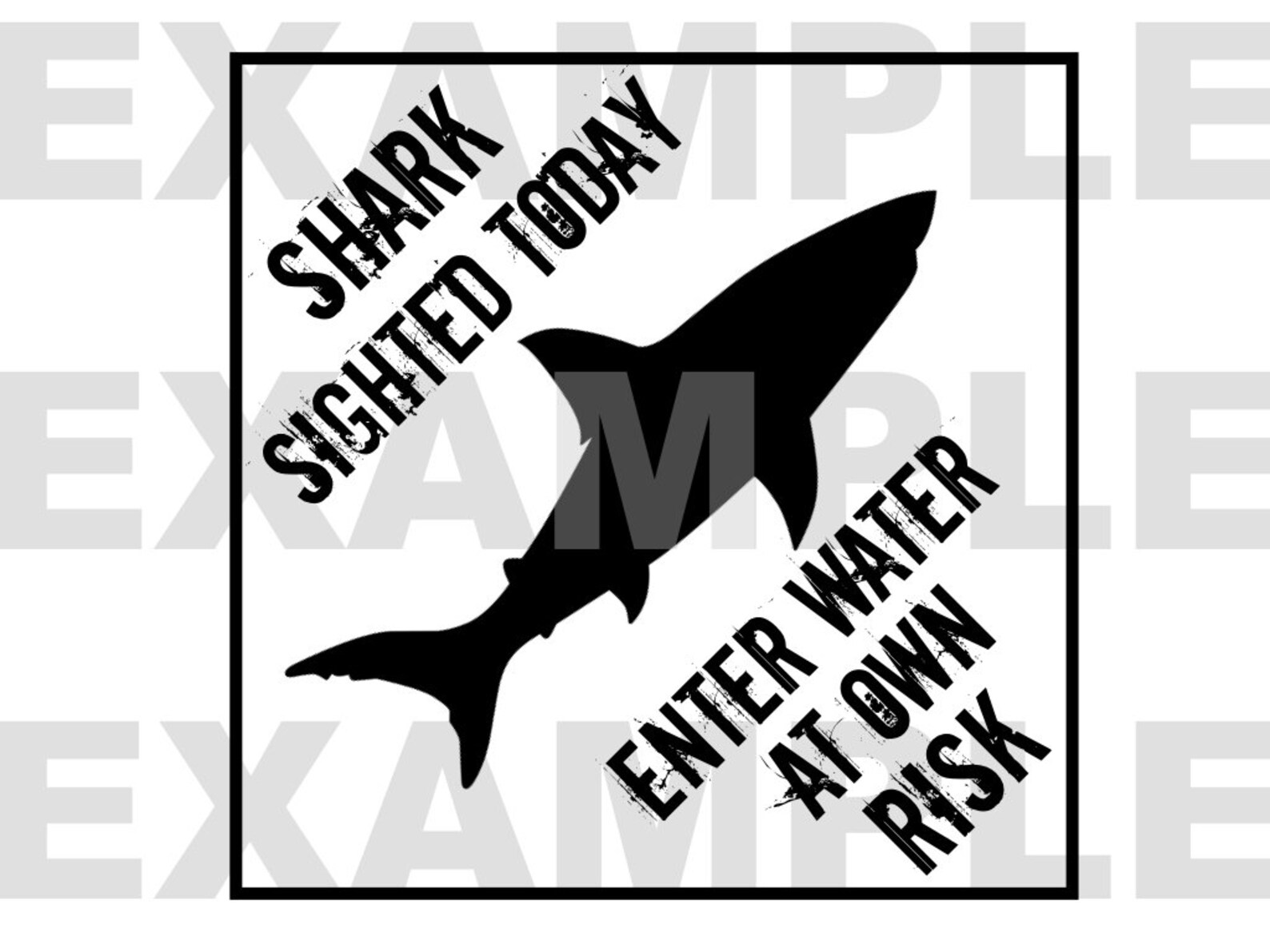 Shark Party Sign shark Sighted Today Enter Water at Own - Etsy Shark Party Sign shark Sighted Today Enter Water at Own - Etsy