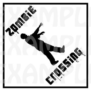 PDF: Zombie Crossing Sign Halloween Crossing Sign Party Warning Caution ...