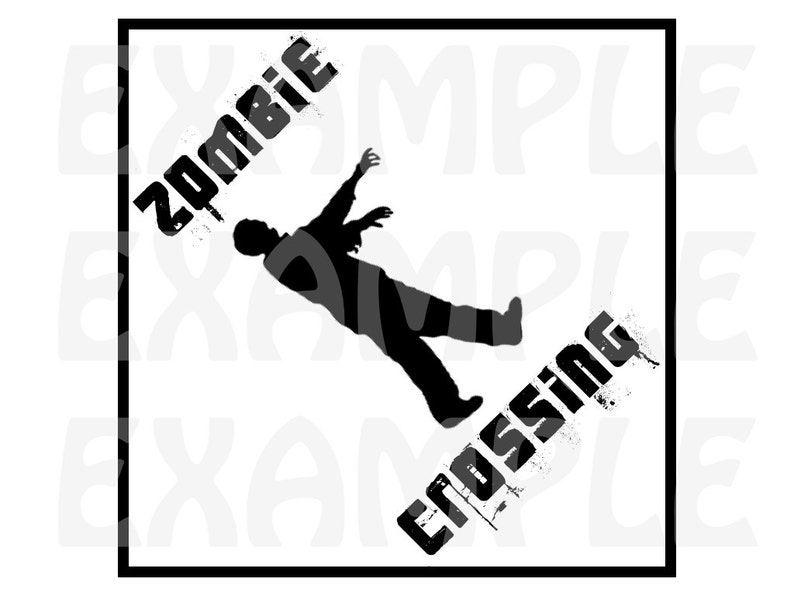PDF: Zombie Crossing Sign Halloween Crossing Sign Party - Etsy