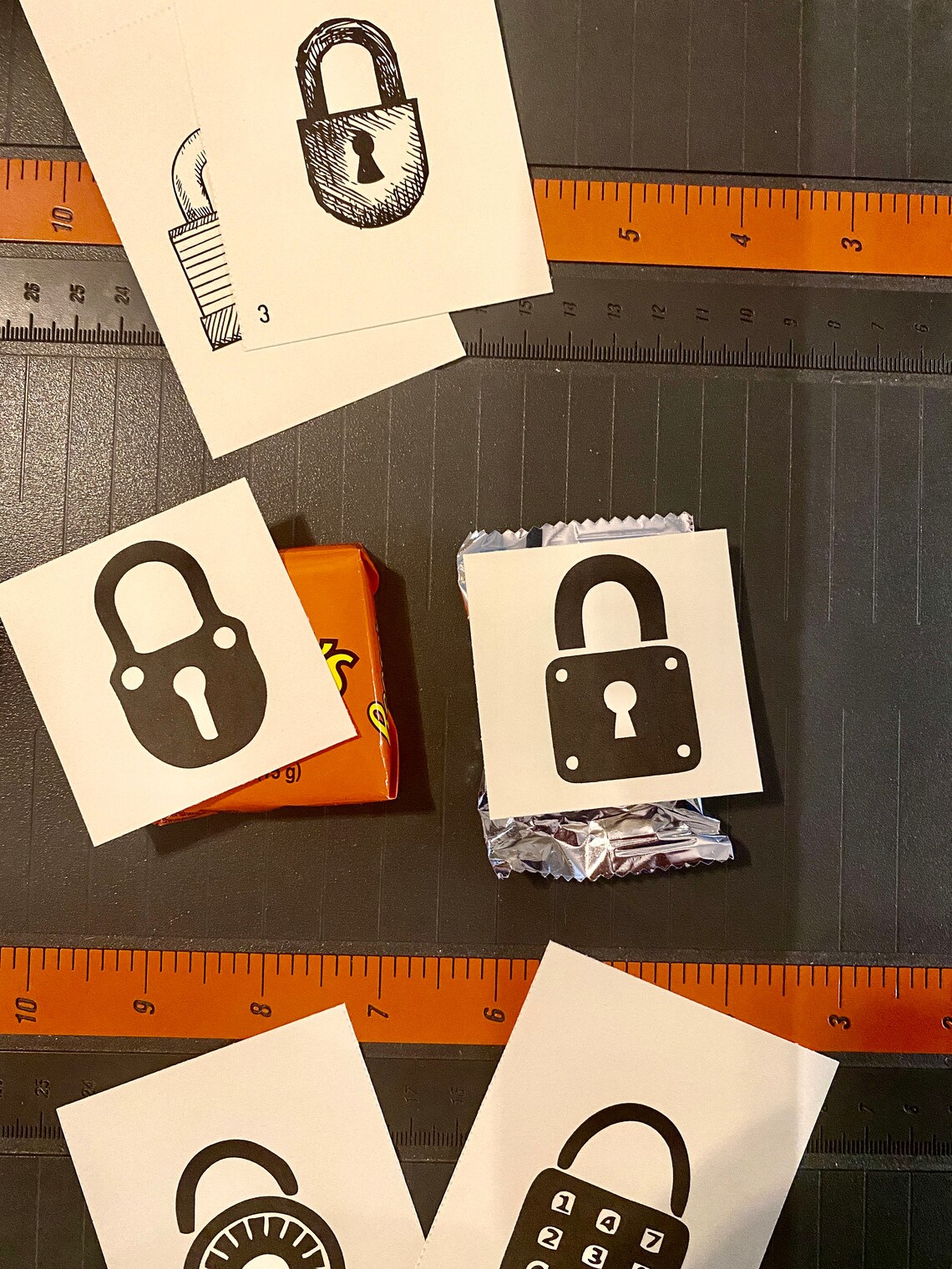 Candy Bar lock and key Cut-outs - Etsy