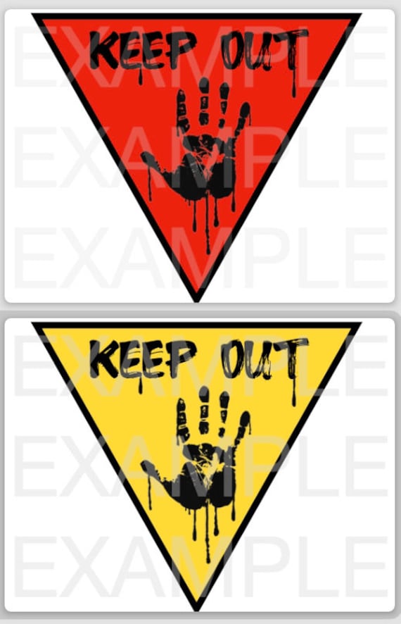PDF: Yield Bloody Handprint Sign Halloween Crossing Sign | Etsy