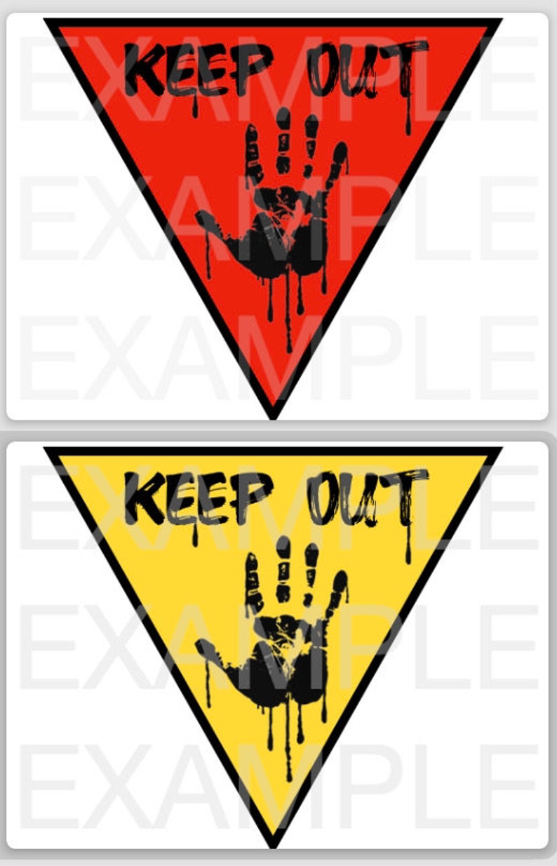 PDF: Yield Bloody Handprint Sign Halloween Crossing Sign - Etsy