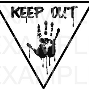 PDF: Yield Bloody Handprint Sign Halloween Crossing Sign - Etsy