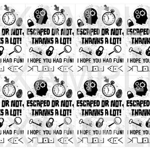 Escape Room Tags With Interactive Code Aged Background 2 - Etsy