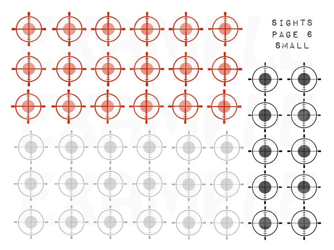 PDF: Printable Target Sights for SWAT Party Digital File DIY Orange ...