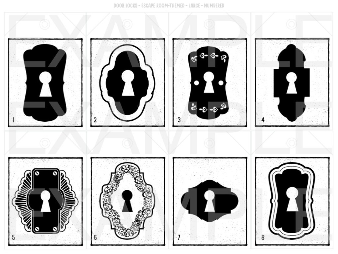 Escape Room Door Locks and Locks Hang Tags Escape Room-themed - Etsy