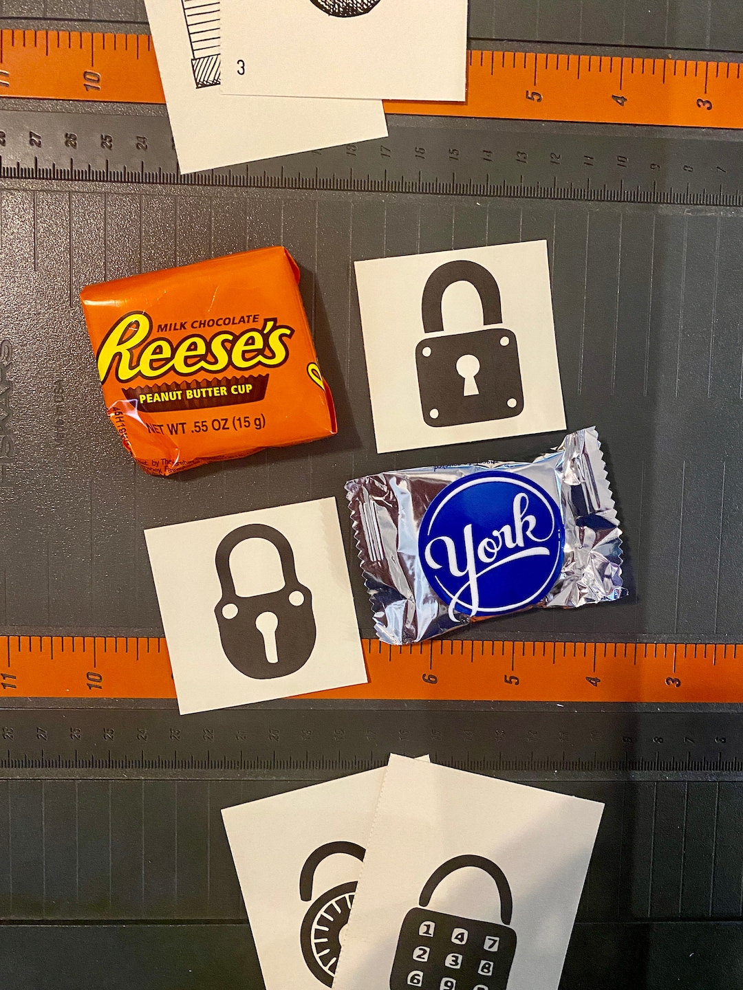 Candy Bar "lock" and "key" Cut-outs - Escape Room-themed PDF - Approx 2 ...