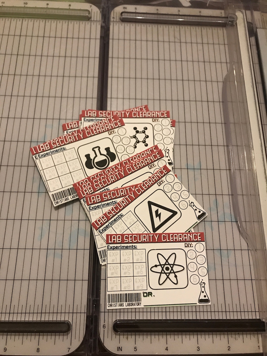 JPG: Chemistry/science Party Security Clearance Guest Badges ...