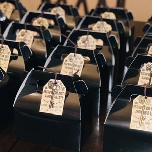 Escape Room Tags With Interactive Code - Aged Background - 2 3/4" X 3 7 ...