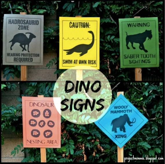Dinosaur Crossing Signs