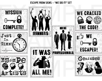 Escape Room Photo Signs - Etsy