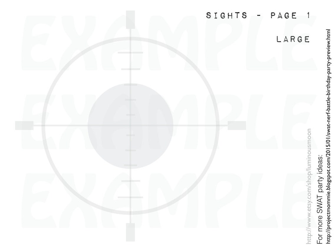 PDF: Printable Target Sights for SWAT Party Digital File DIY | Etsy