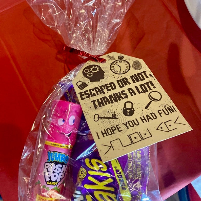 Escape Room Tags With Interactive Code Aged Background 2 - Etsy