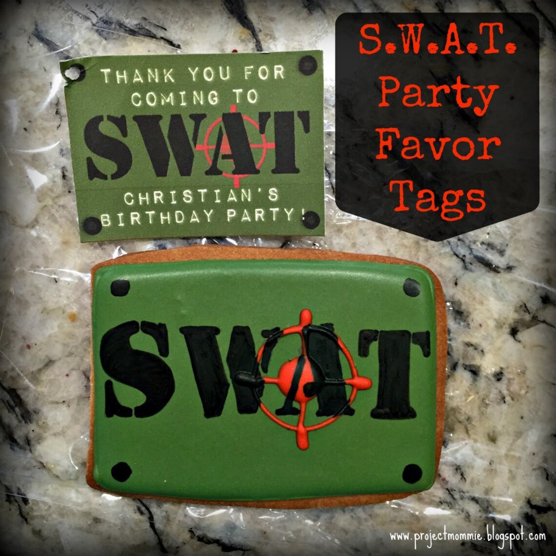 PDF: SWAT Party Favor Tags "thank You for Coming!" Green - Digital File ...