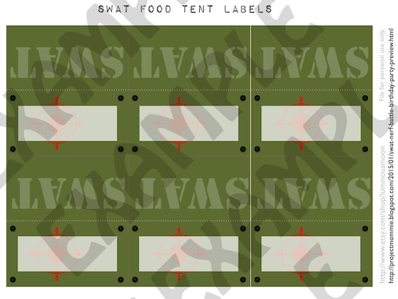 PDF: SWAT Food Tent Label - Food and Dessert Labels Placecards ...
